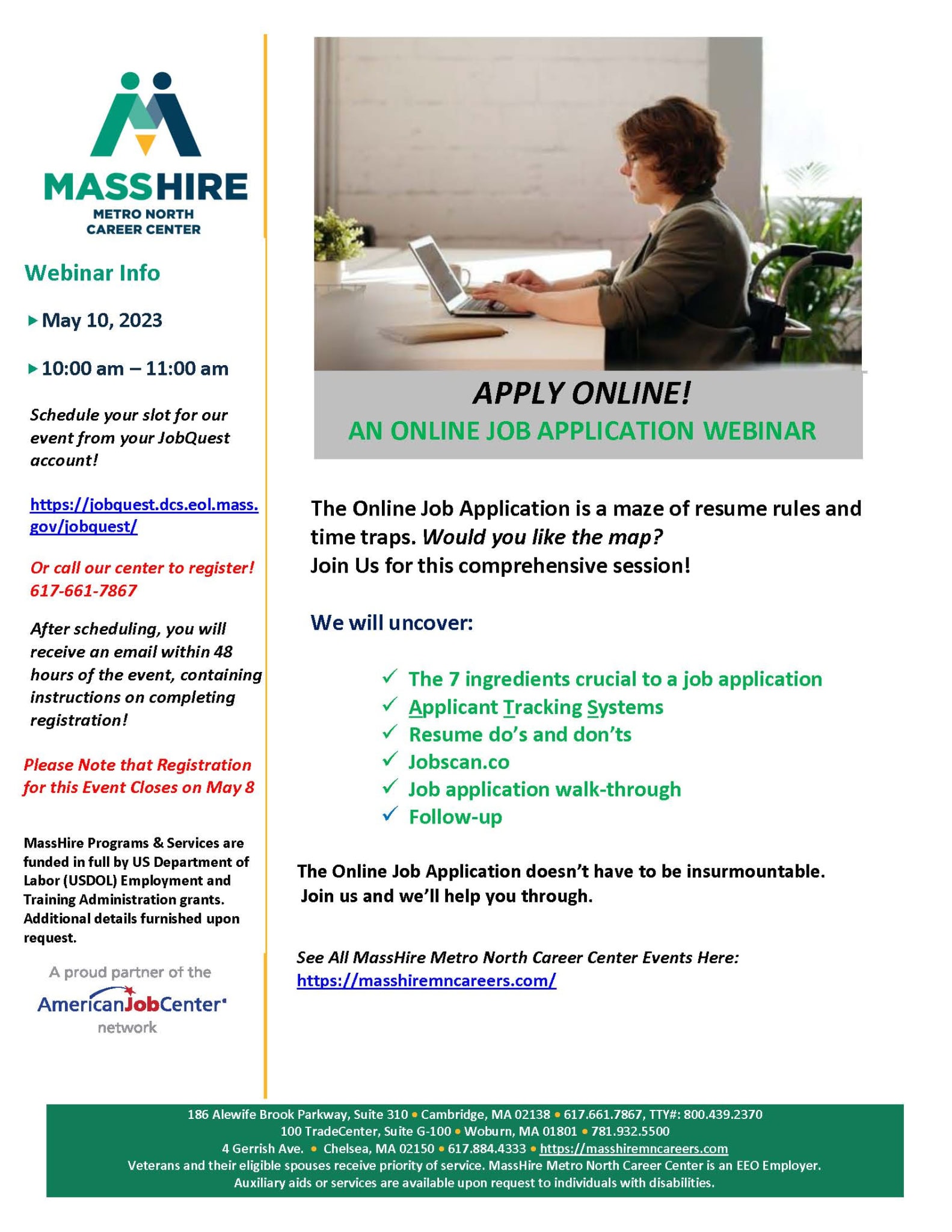 Online Applications - MassHire Metro North Career Center
